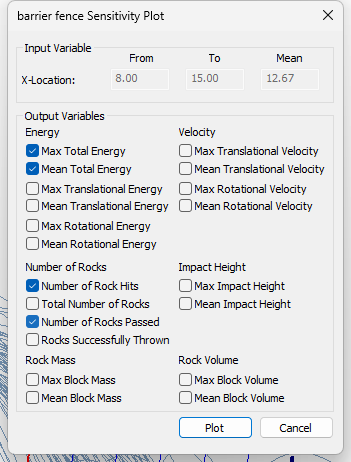 RocFall2 Tutorials | 7 - Barrier Sensitivity Analysis